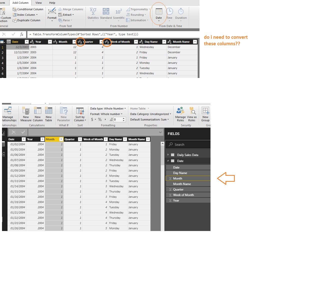 Proper way to structure Date table - Microsoft Fabric Community