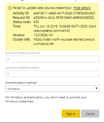 Refreshing datasets with R script in Power BI Serv... - Microsoft ...