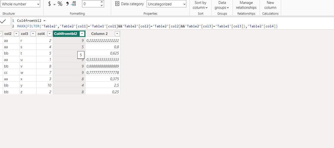 Solved: Percentage between two columns in different tables... - Microsoft Fabric Community