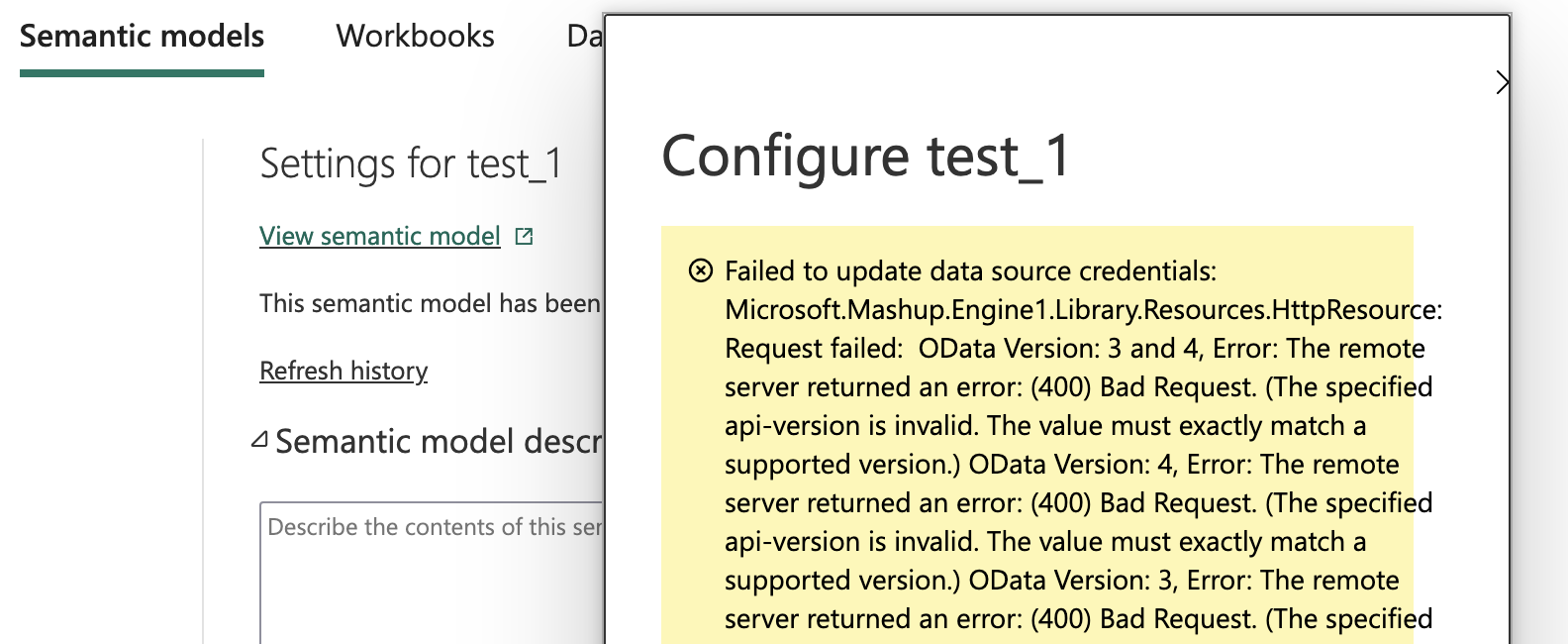 Failed To Update Data Source Credentials The Cred Microsoft 4024