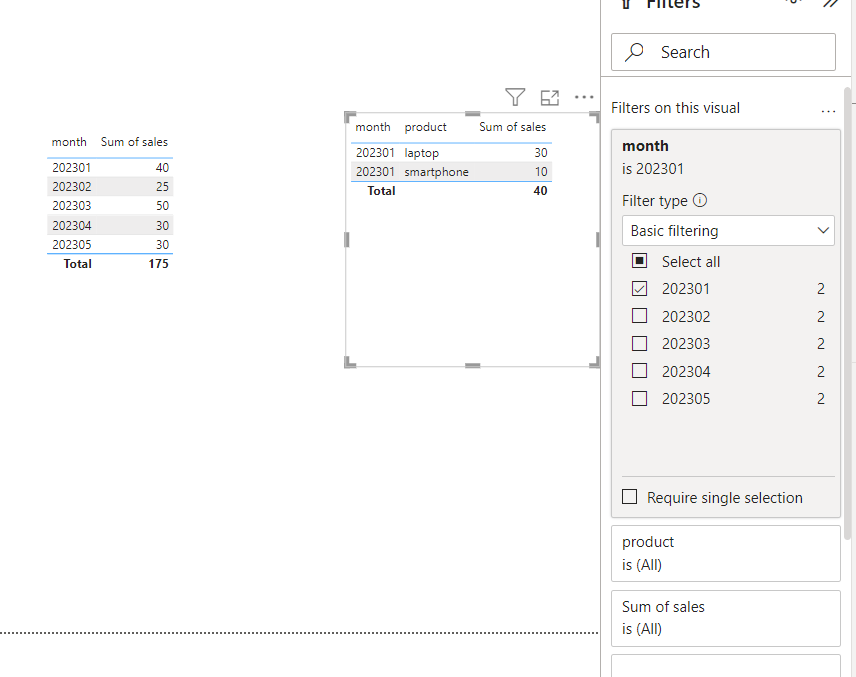 Freeze table even if filter used - Microsoft Fabric Community