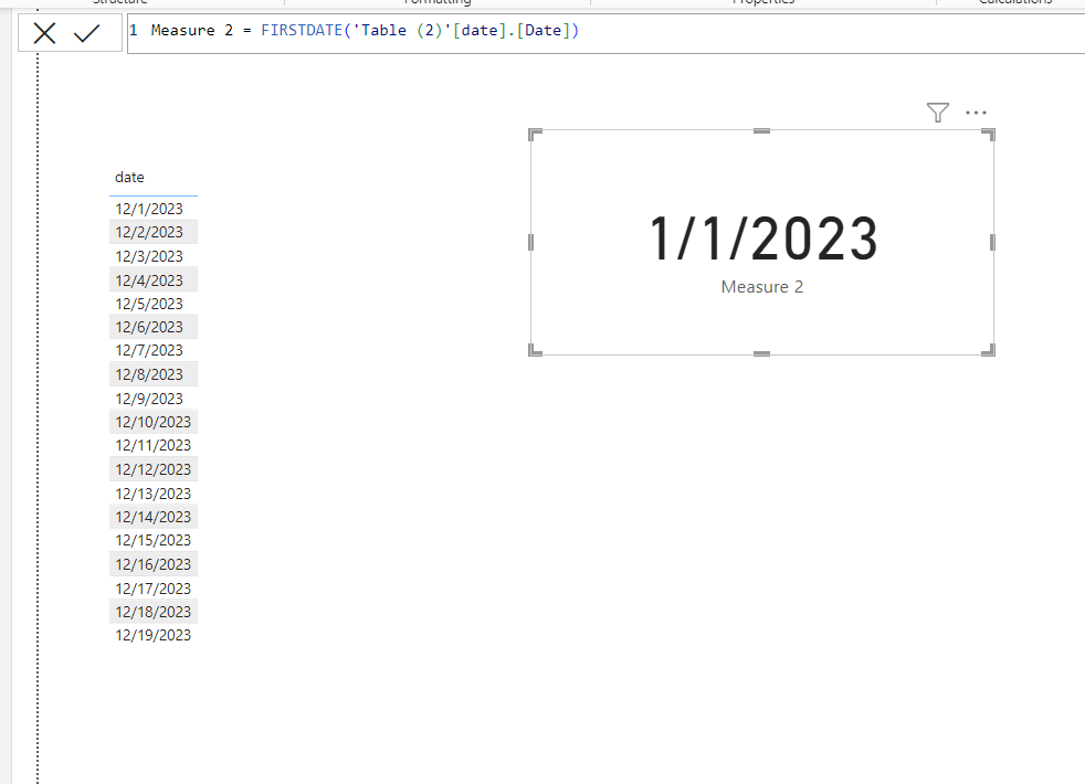 Solved: FIRSTDATE doesn't work as expected - Microsoft Fabric Community