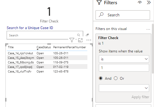 Solved: Text Filter- Need no items shown if blank and only ...
