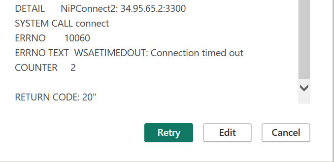 We encountered an error while trying to connect wi... - Microsoft ...