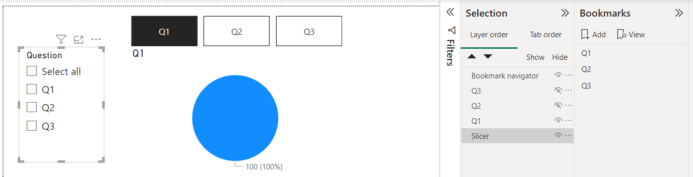 Change Bookmark Navigator Selection based on Slice... - Microsoft ...