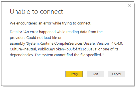 Cannot connect PostgreSQL to Power BI. Stuck at th... - Microsoft ...