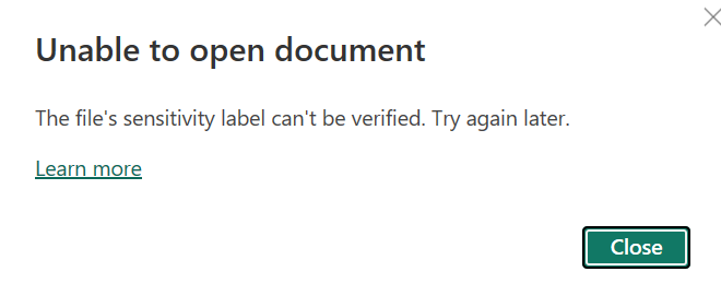 File's sensitivity label can't be verified when it... - Microsoft ...