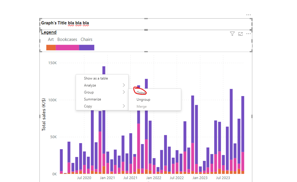 Solved: How to hide legend of a stacked column chart - Microsoft Fabric ...