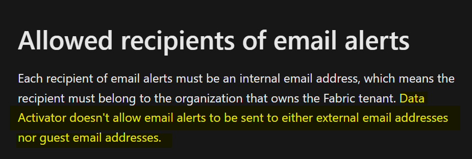 Solved: Using Data activator - failed to send test alert - Microsoft ...