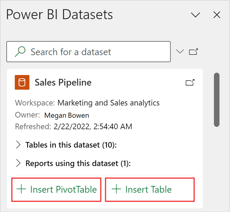 Power BI semantic model experience in Excel - Microsoft Fabric Community