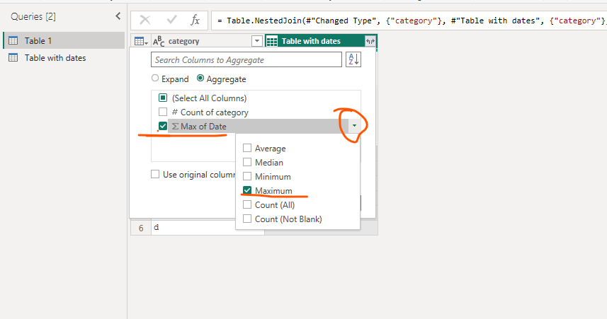 Referencing max date from another table in power q... - Microsoft ...