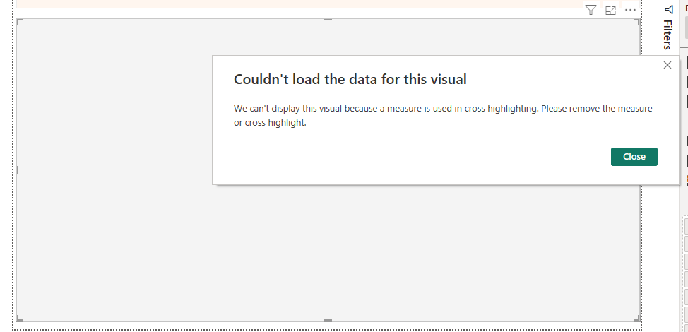 Solved: Cant display this visual because a measure is used ...