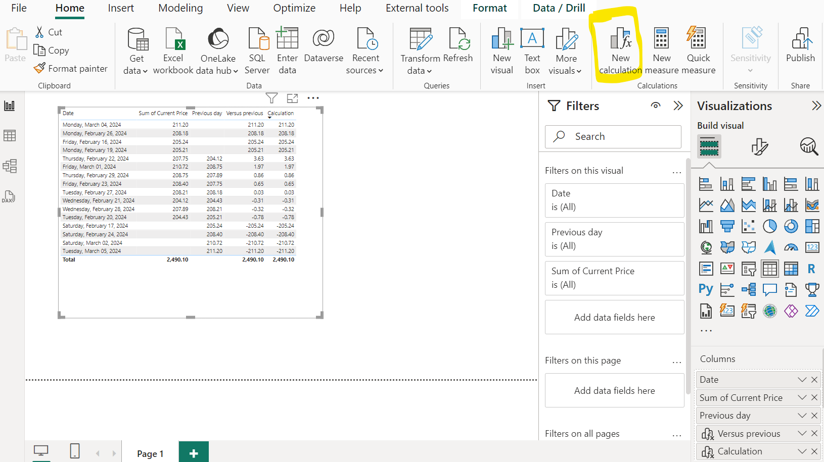 Previous Date Vs Today Variance - Microsoft Fabric Community