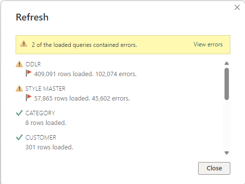 Power BI fails to refresh data from Excel files in... - Microsoft ...