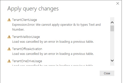 Power BI desktop - Office 365 adoption pack errors - Microsoft Fabric Community
