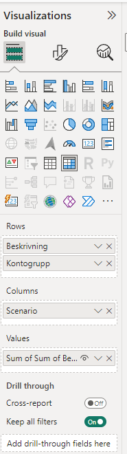 Visual calculation - Subtract one value column wit... - Microsoft ...