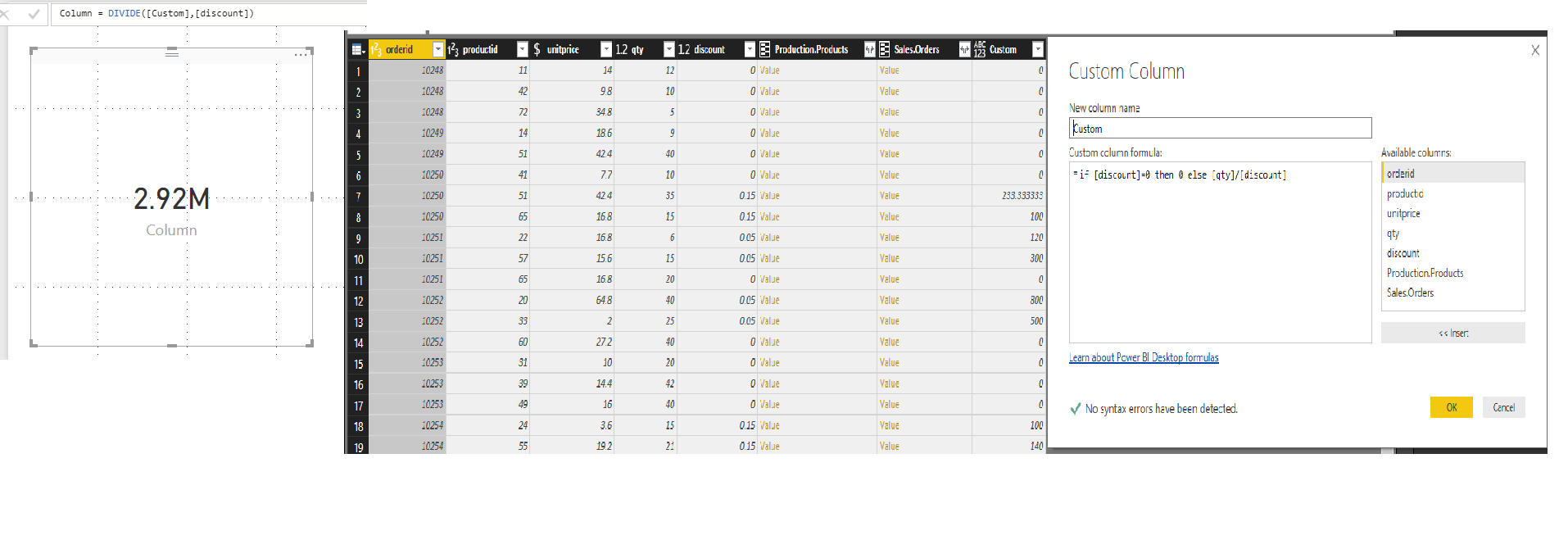 Checking for divided by zero in Direct Query - Microsoft Fabric Community