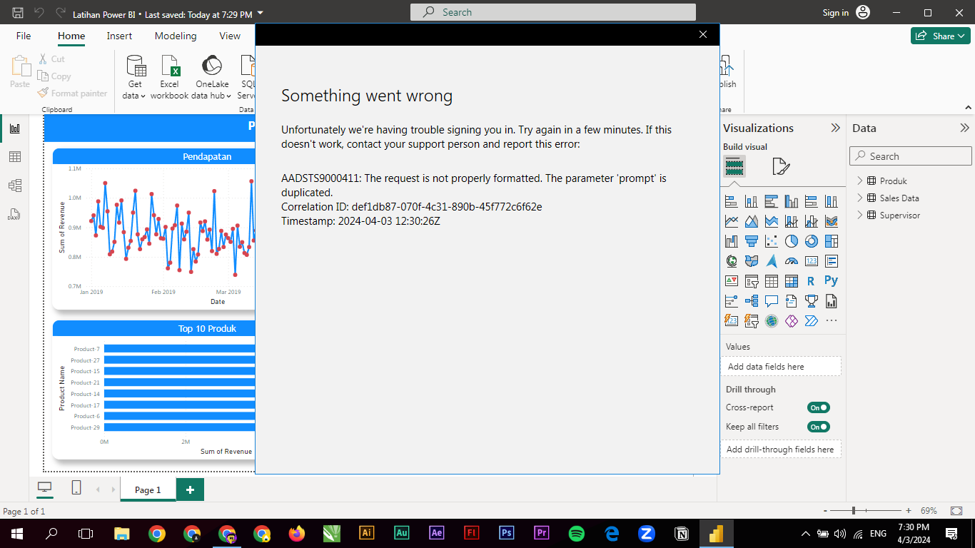 error when publishing from Power BI desktop - Microsoft Fabric Community