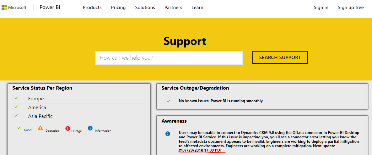 Solved: Dynamics 365 to Power BI Appsource - Metadata Erro ...