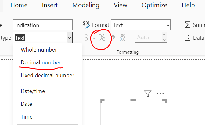 Solved: Showing text column value as percentage on a card ...