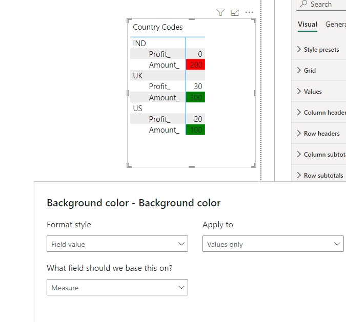 KPI Indicator on table with values in rows - Microsoft Fabric Community