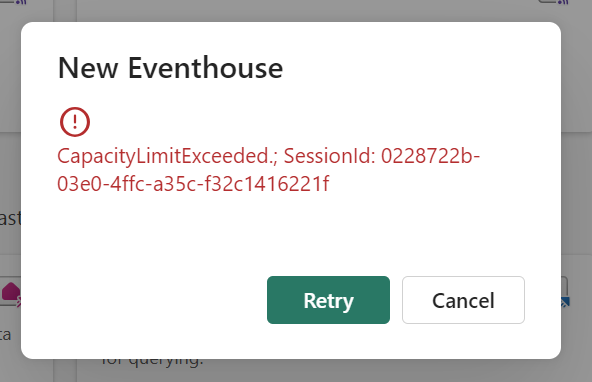Solved: Fabric Capacity F8 - Underlying Error: Capacity op ...