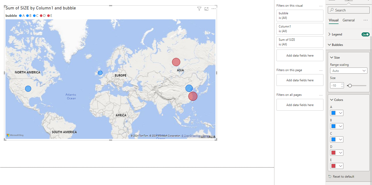 Map bubble colours and size - Microsoft Fabric Community