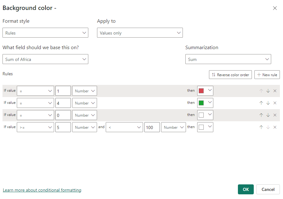 How to create conditional formatting using "sum of... - Microsoft ...