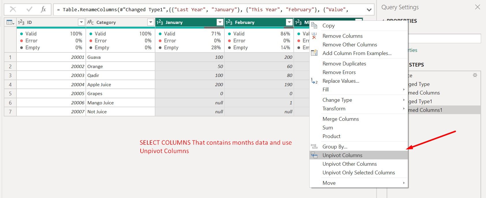 Solved: Convert Table (with dates as columns) to Line Char ...
