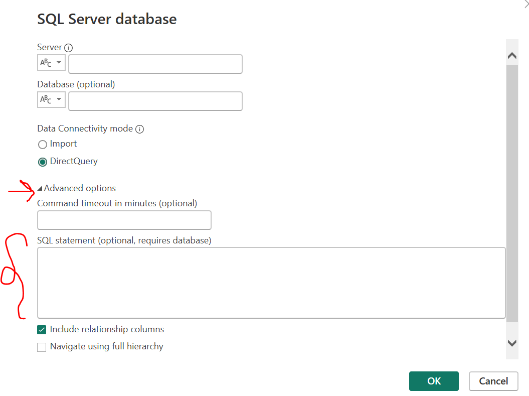 conditional join from sql server to power bi in di... - Microsoft ...