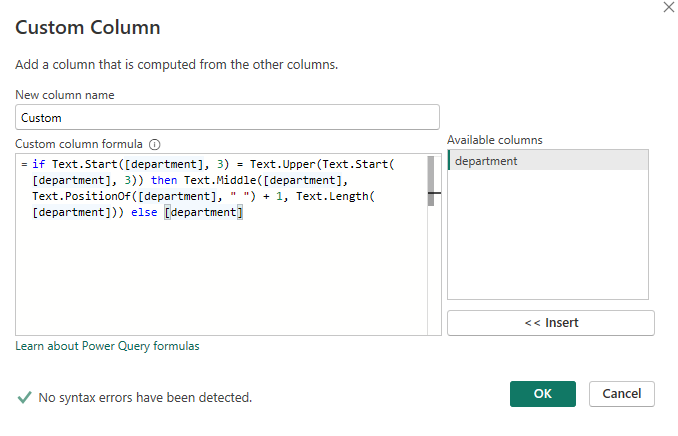 How do I make an M query editor if statement about... - Microsoft ...