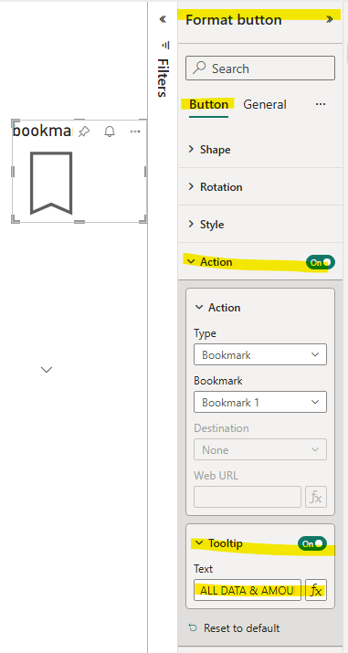 Solved: Change name of bookmark button without changing th ...