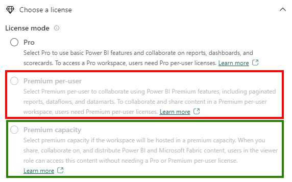 PPU User's Workspace Report sharing with general u... - Microsoft ...