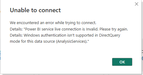 Solved: Creating a live connection into PowerBI Desktop - Microsoft ...