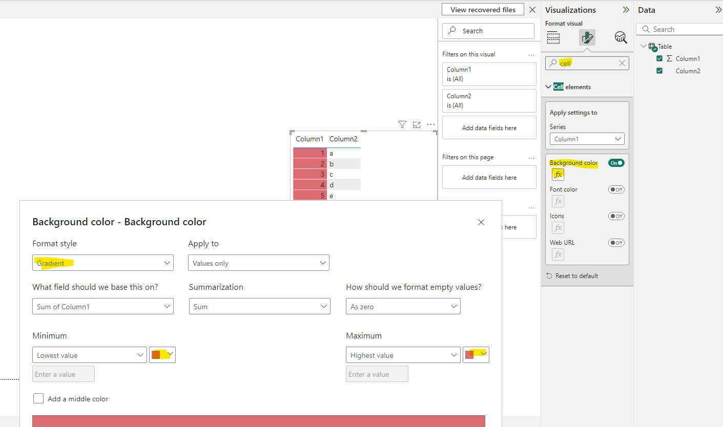 Solved: Transparent cell background in Table - Microsoft Fabric Community