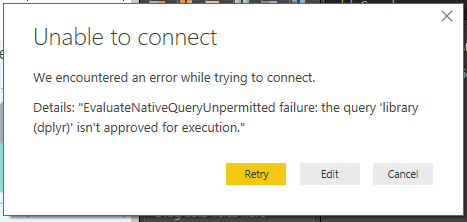 Connect BigQuery - R - "EvaluateNativeQueryUnperm... - Microsoft Fabric ...