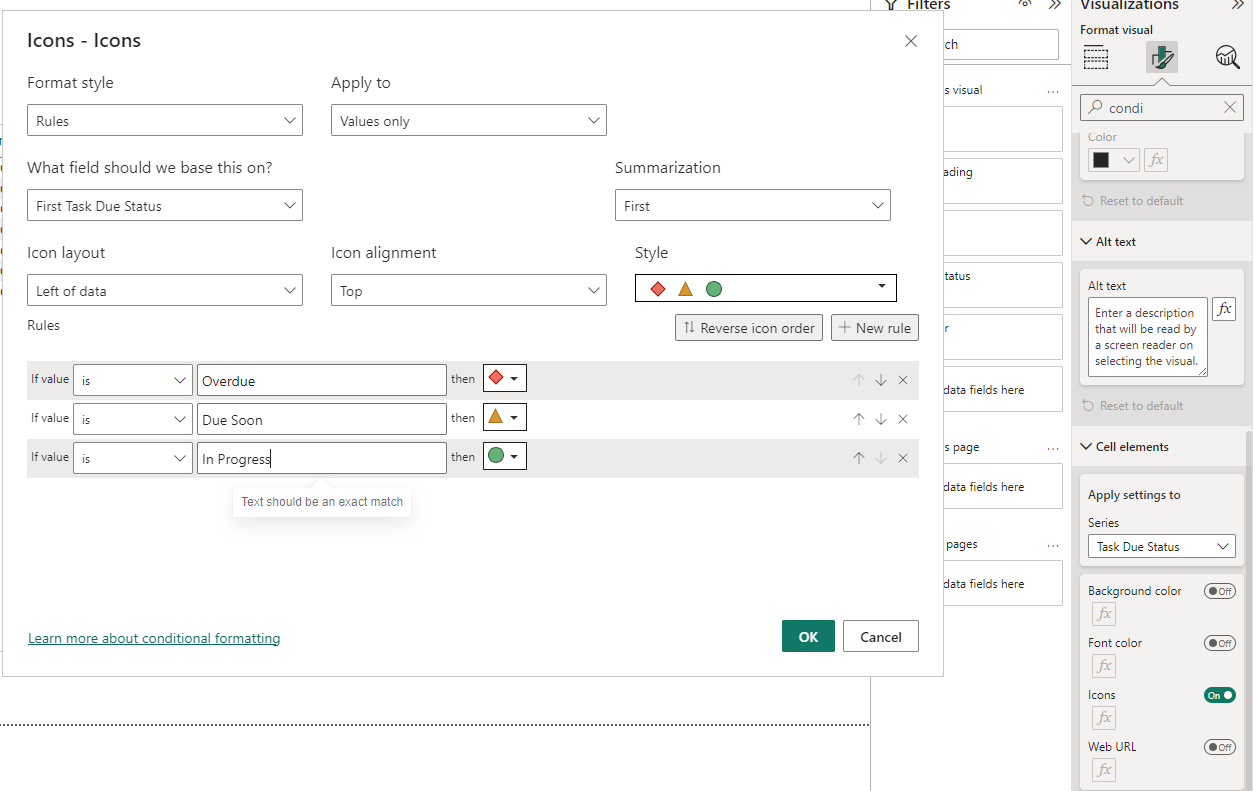 Solved: Adding traffic lights to indicate "Status" - Microsoft Fabric ...