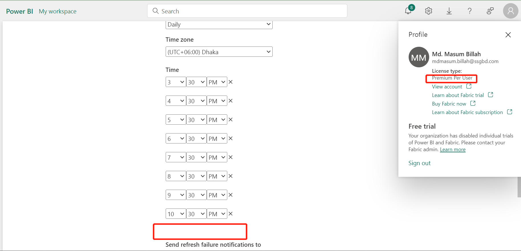 Schedule refresh not having more than 8 hours in p... - Microsoft ...