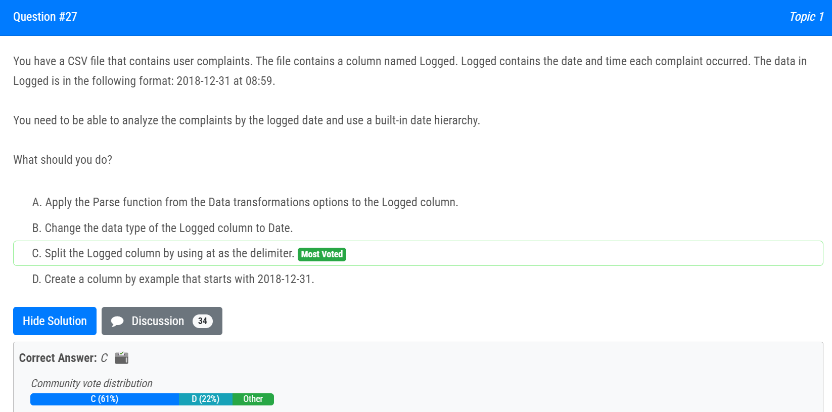 Consistency of answers to questions in PL300 - Microsoft Fabric Community