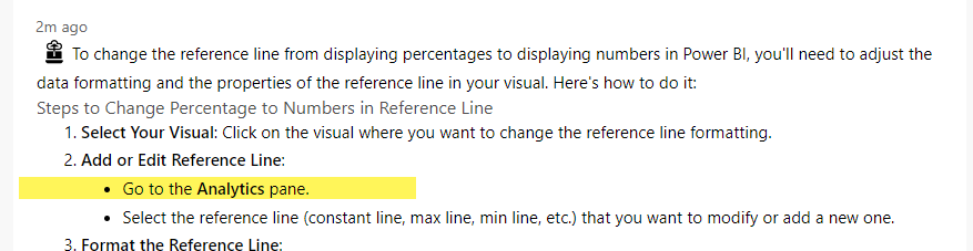 How to fix percentage to numbers for reference lin... - Microsoft ...