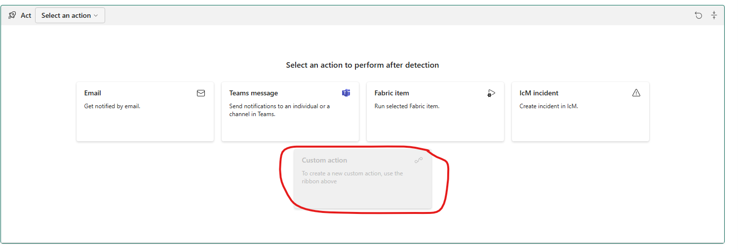 Data Activator Custom Action Missing? - Microsoft Fabric Community