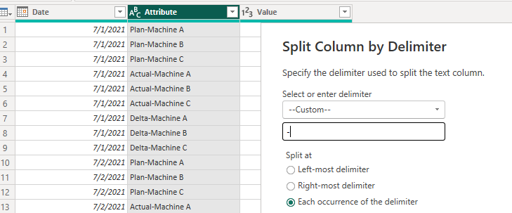 Solved: Creating a table for daily plan vs. actual data - Microsoft ...