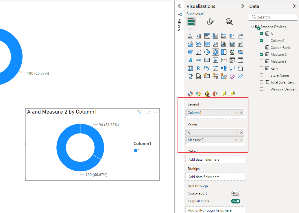 Solved: How to differentiate the color in Donut Visual in ...