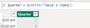 Solved: Add Quarter to Table - Microsoft Fabric Community