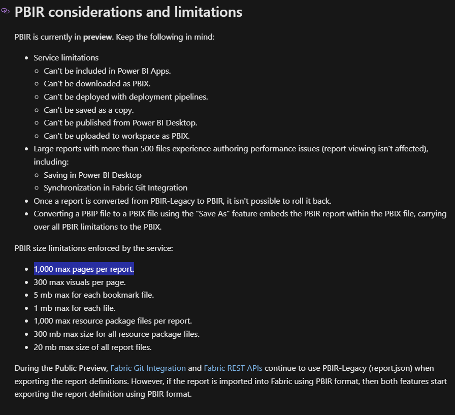 Solved: maximum number of pages - Microsoft Fabric Community