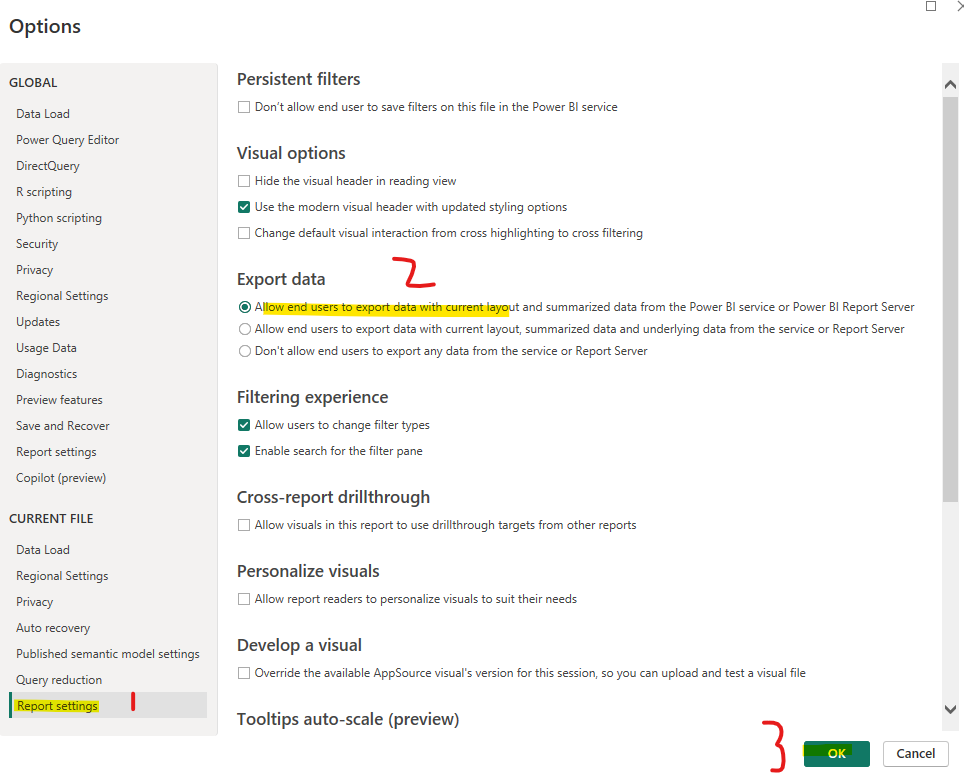 Solved: Exporting of Underlying Data issue - Microsoft Fabric Community
