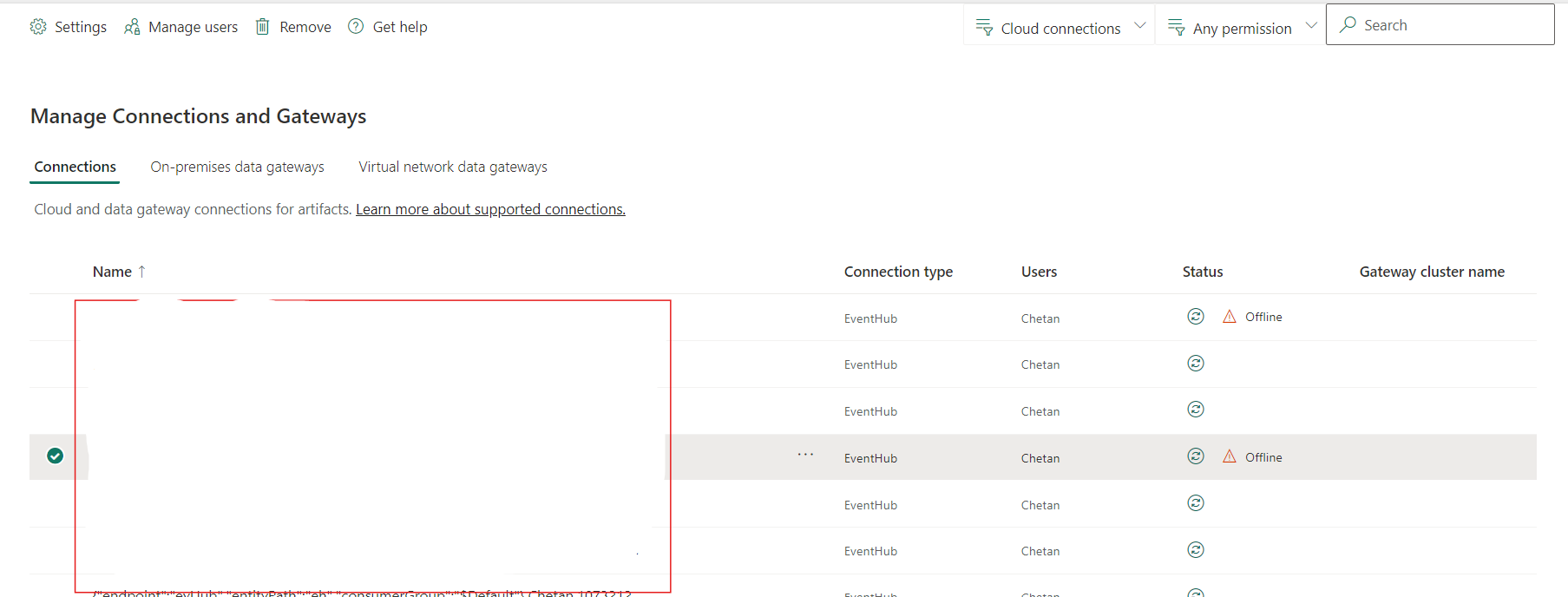 Get Cloud Connection details in fabric using pytho... - Microsoft ...
