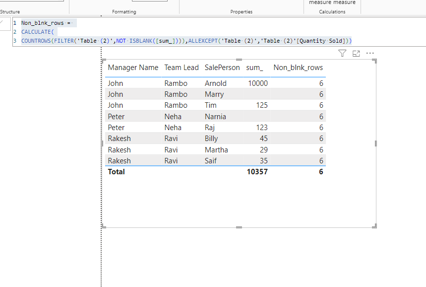 How to find count of non blank rows based on a cal... - Microsoft ...