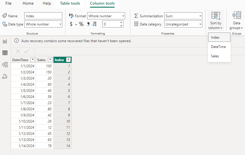 Solved: Setting Default Sorting by Date/Time in All Charts ...
