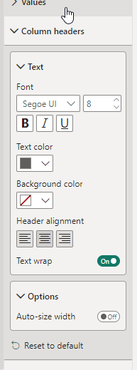 Table column colors - Microsoft Fabric Community